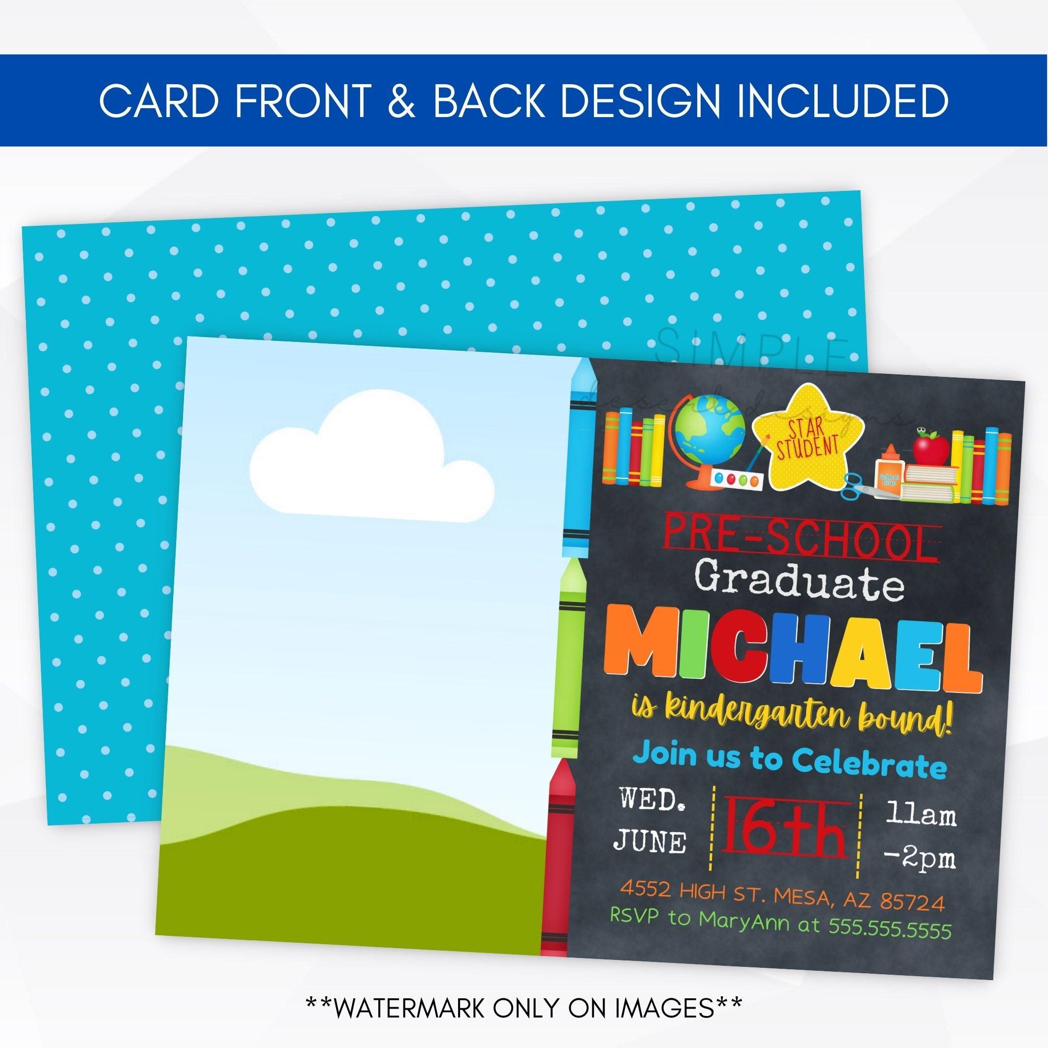 Preschool Graduation Party Invitations