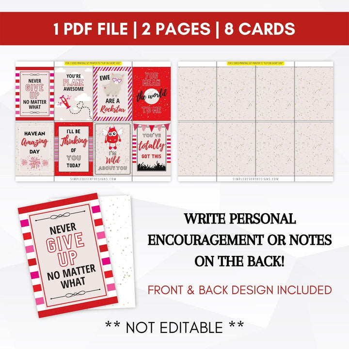 Printable Inspiring Pride Notes for Teens – Simple Desert Designs