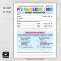 PTA Membership Form Template | Simple Desert Designs