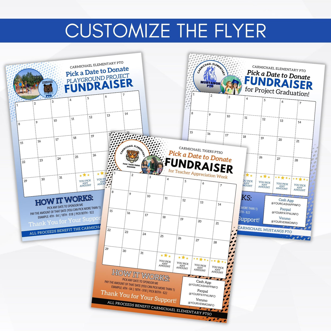 Editable Calendar Fundraiser Flyer – Simple Desert Designs