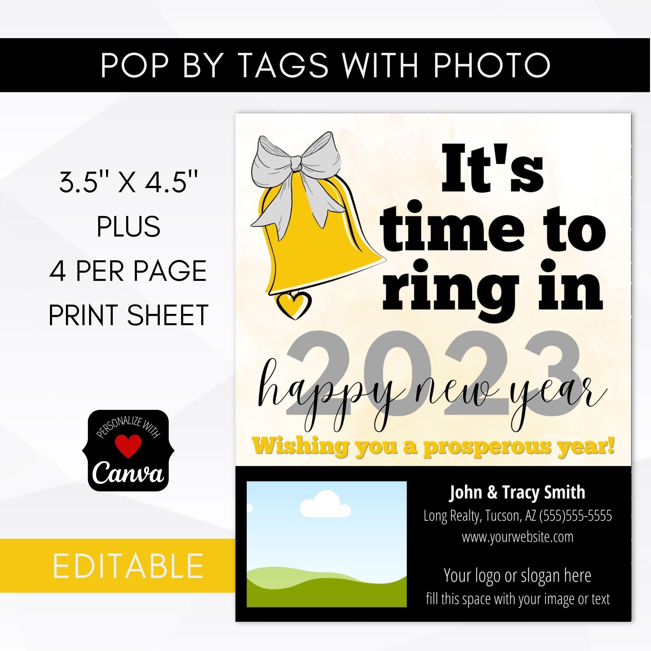 Ring In New Year Pop By Tag Editable – Simple Desert Designs