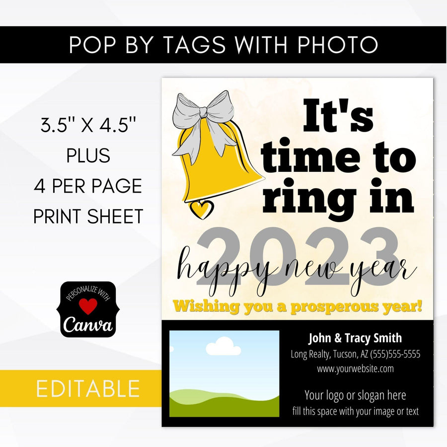 Ring In New Year Pop By Tag Editable – Simple Desert Designs