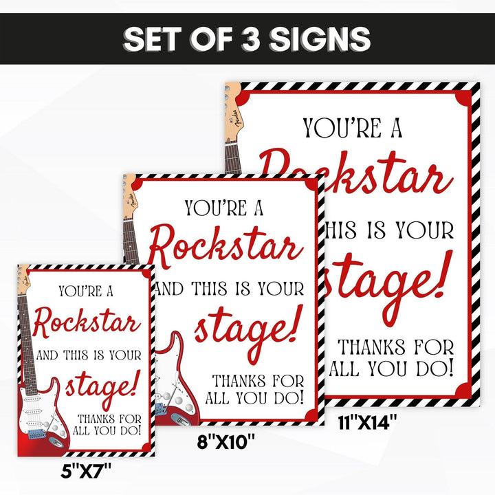 Rockstar Themed Appreciation Week Sign | Simple Desert Designs
