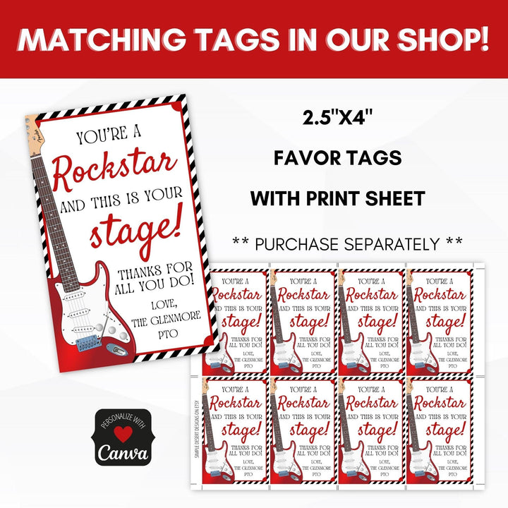 Rockstar Themed Appreciation Week Sign | Simple Desert Designs