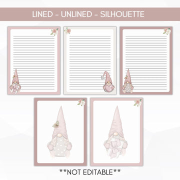 Romantic Gnome Journal Paper Stationery – Simple Desert Designs