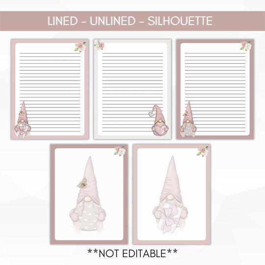 Romantic Gnome Journal Paper Stationery – Simple Desert Designs