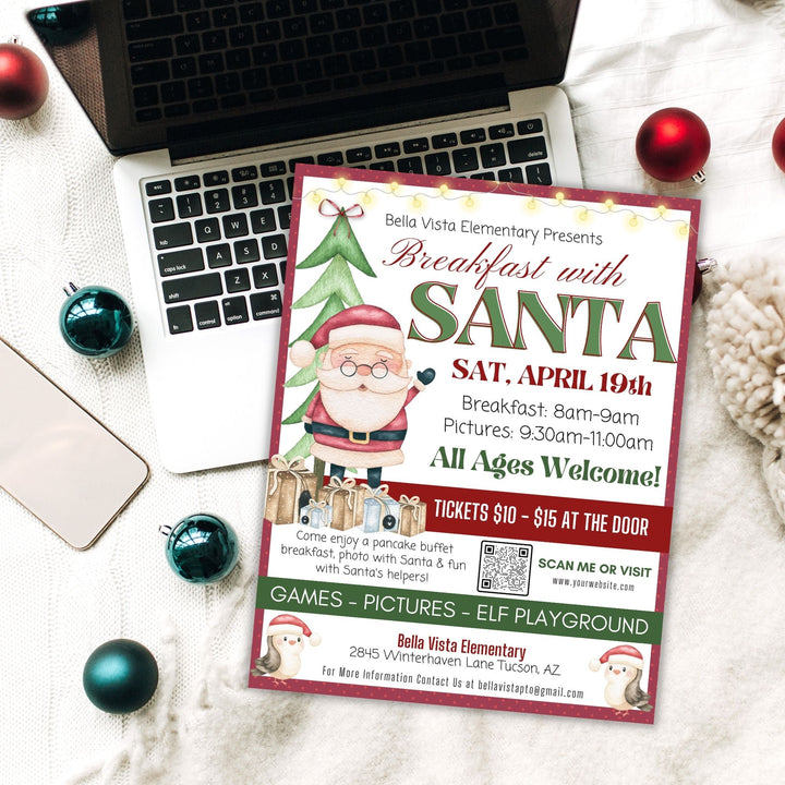 Christmas Breakfast with Santa Flyer Set – Simple Desert Designs