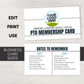 School PTO Membership Card Template | Simple Desert Designs