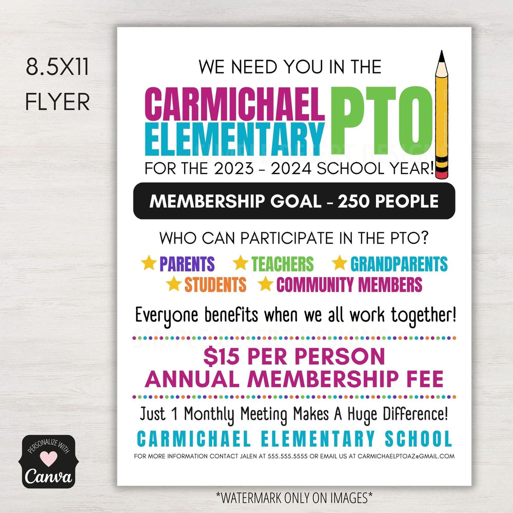 Editable PTO Membership Forms Toolkit - Simple Desert Designs