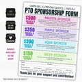 School PTO Sponsorship Form | Simple Desert Designs