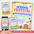 Colorful School Festival Flyer Bundle | Simple Desert Designs