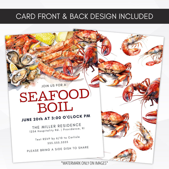 Seafood Dinner Party Invite – Simple Desert Designs