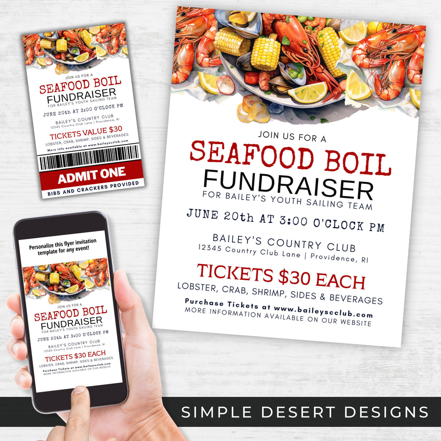 Seafood Boil Dinner Fundraiser Bundle – Simple Desert Designs