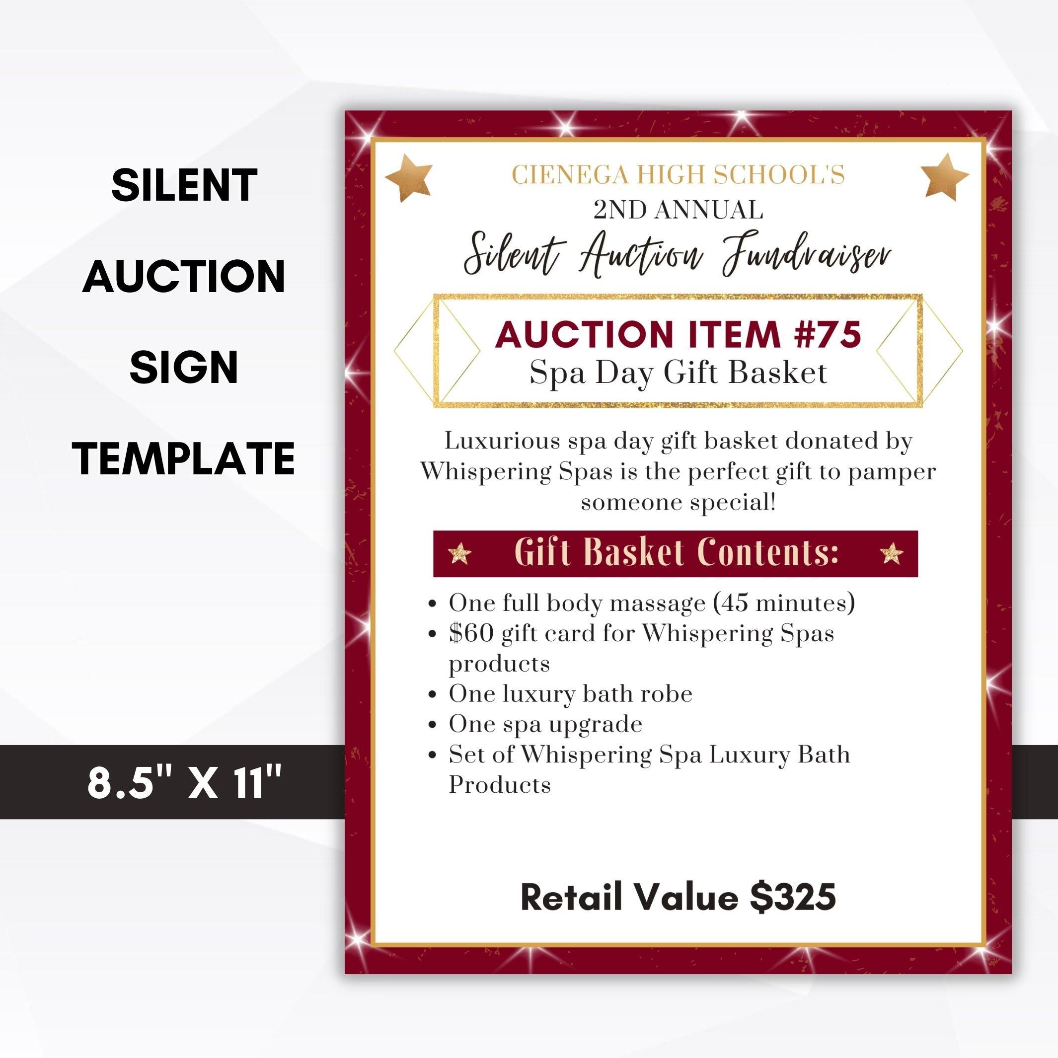 Silent Auction Flyer Ideas
