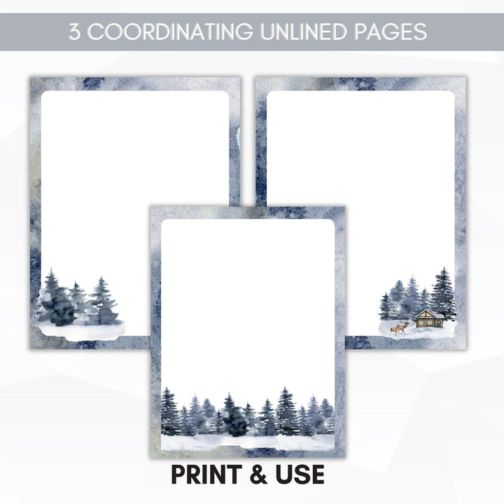 Smokey Mountains Journal Paper Stationery Set | Simple Desert Designs