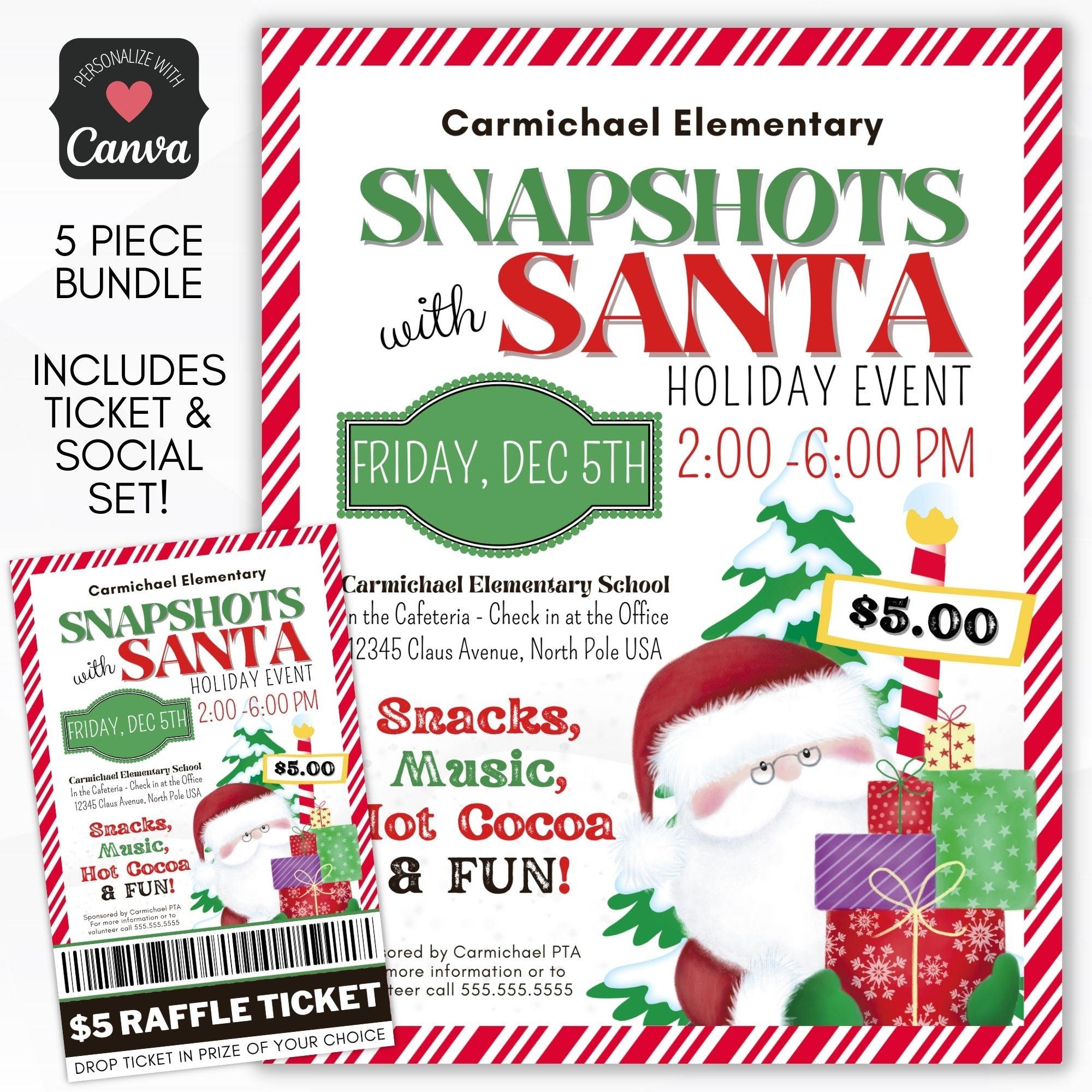 Snapshots with Santa Flyers Ticket Bundle – Simple Desert Designs