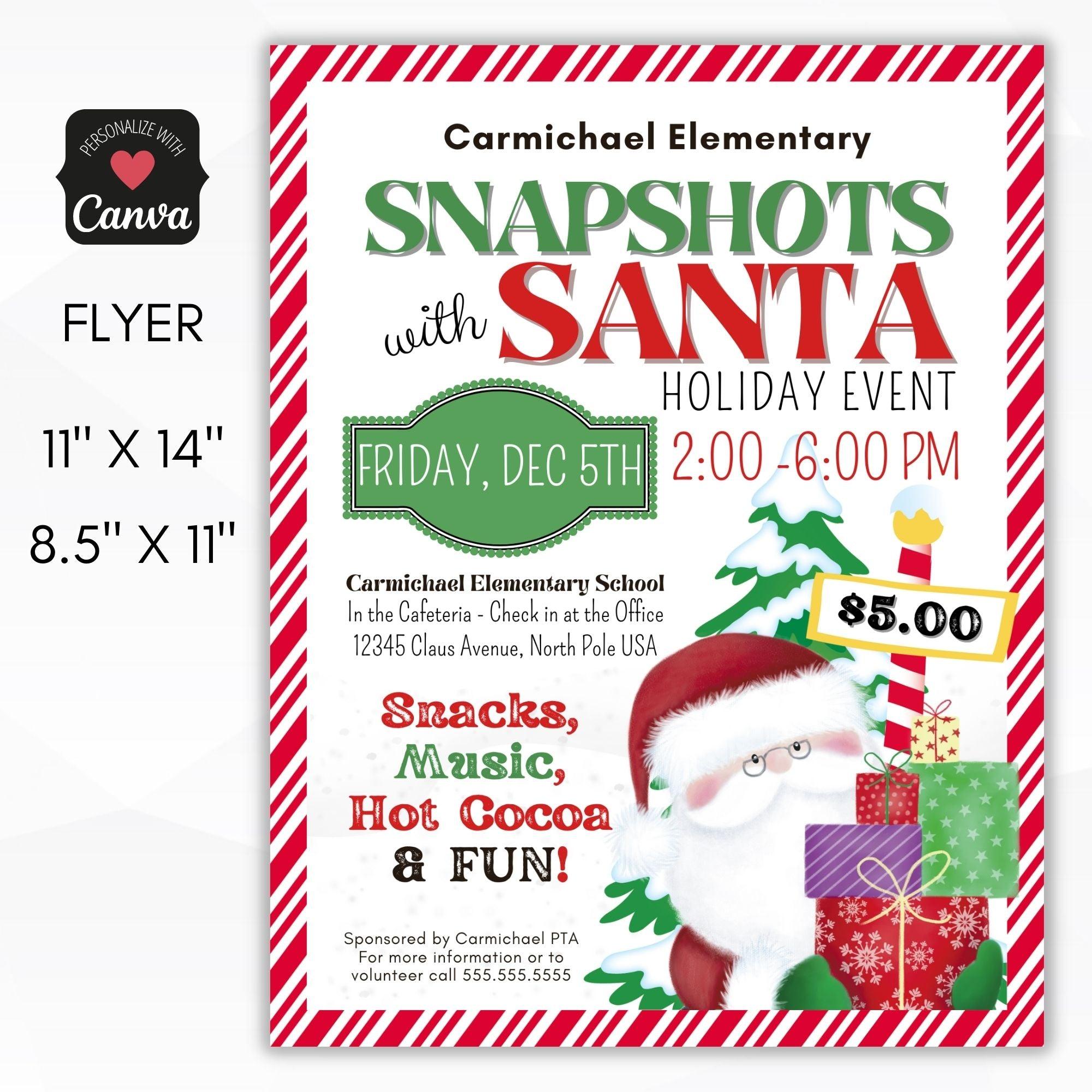 Snapshots With Santa Fundraiser Flyer Set – Simple Desert Designs