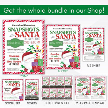 Snapshots With Santa Fundraiser Flyer Set – Simple Desert Designs