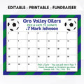 Soccer Pick a Date to Donate Cash Calendar Fundraiser | Simple Desert ...