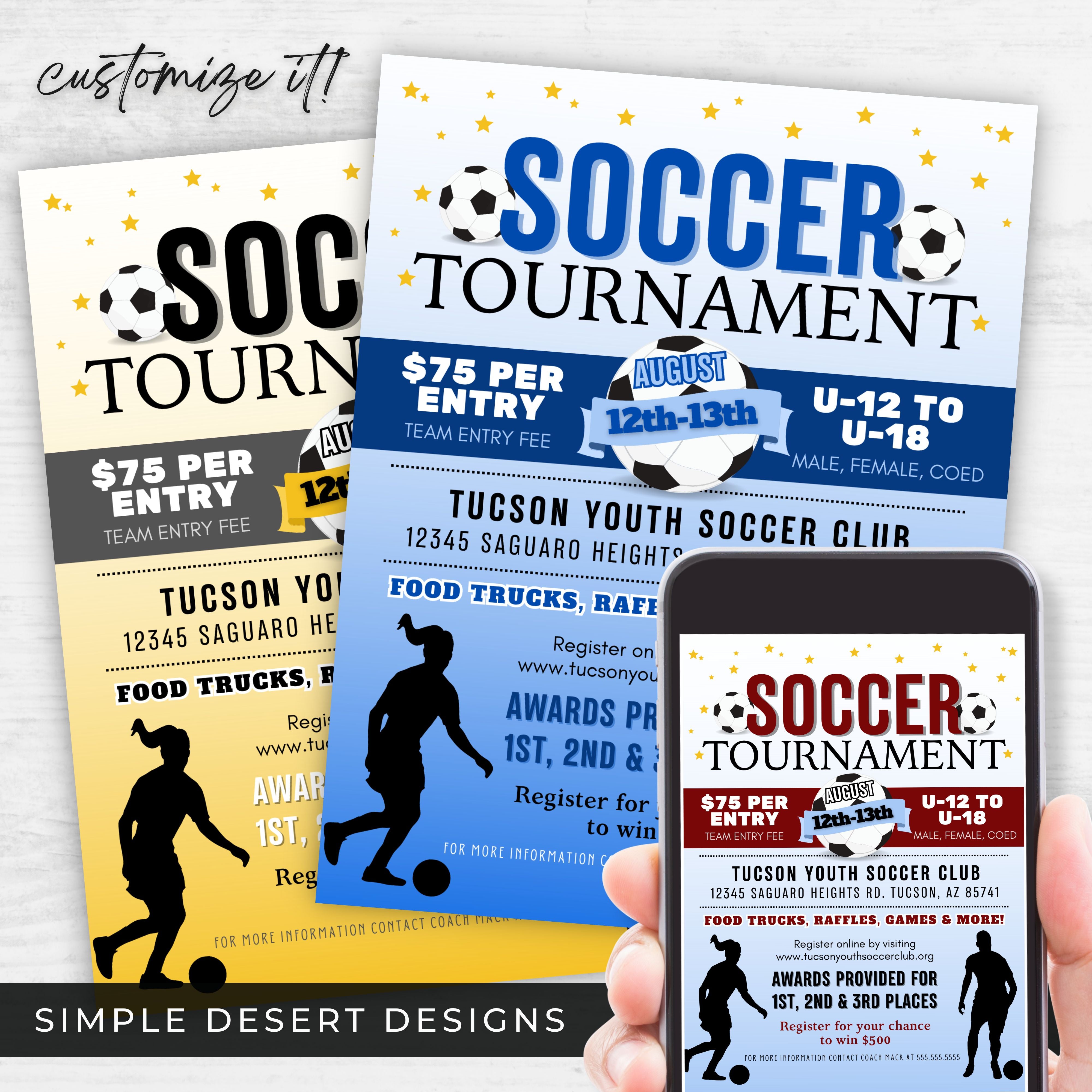Soccer Tournament Flyer – Simple Desert Designs
