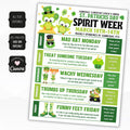 St Patrick’s Day Spirit Week Flyer – Editable Canva Template | Simple ...