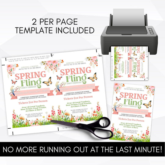 Spring Fling Charity Fundraiser Invite – Simple Desert Designs