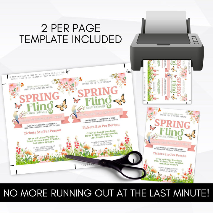 Spring Fling Charity Fundraiser Invite – Simple Desert Designs