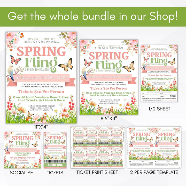 Spring Fling Charity Fundraiser Invite – Simple Desert Designs