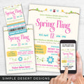 Pastel Spring Fling Flyer Ticket Bundle – Simple Desert Designs