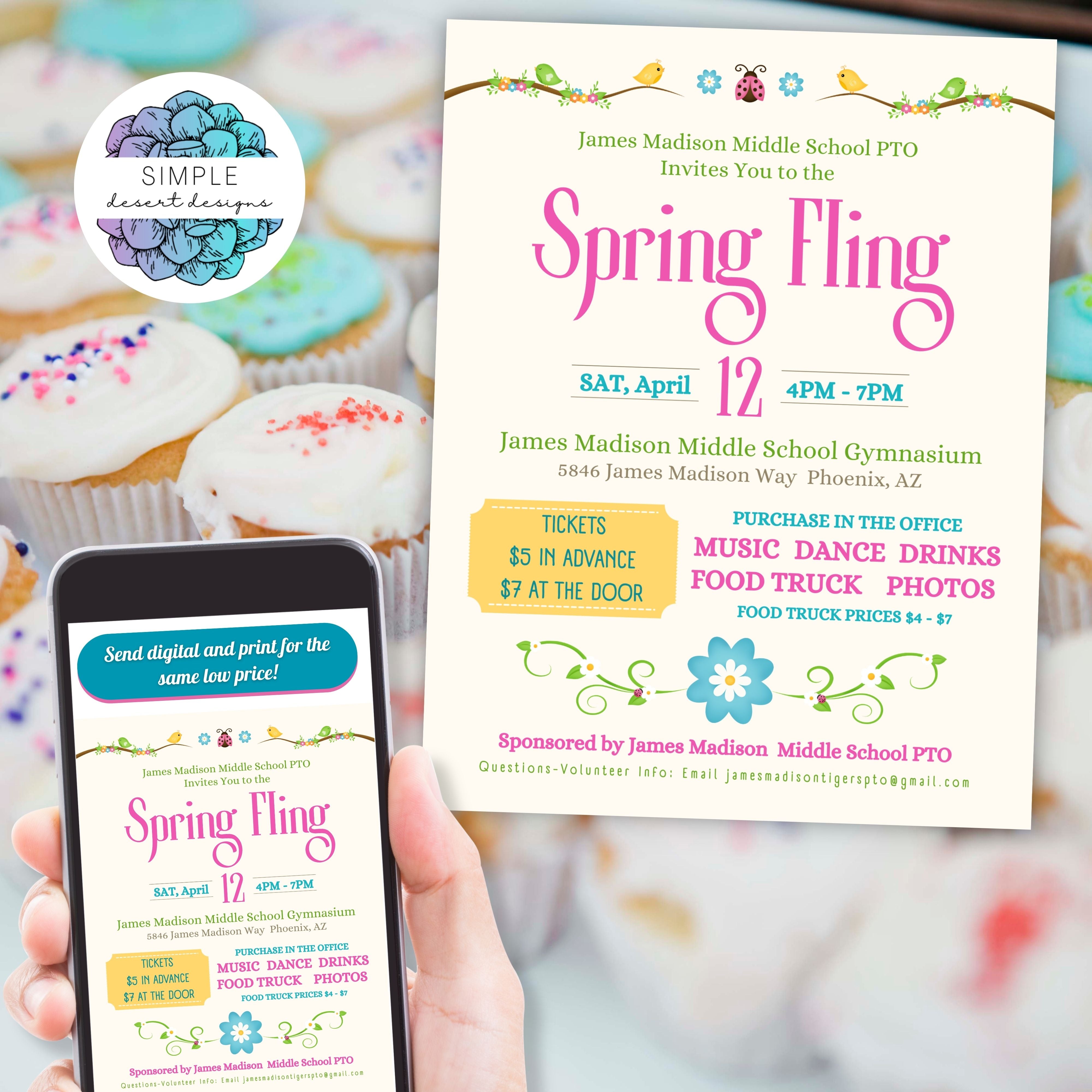 Pastel Spring Fling Flyers Set – Simple Desert Designs