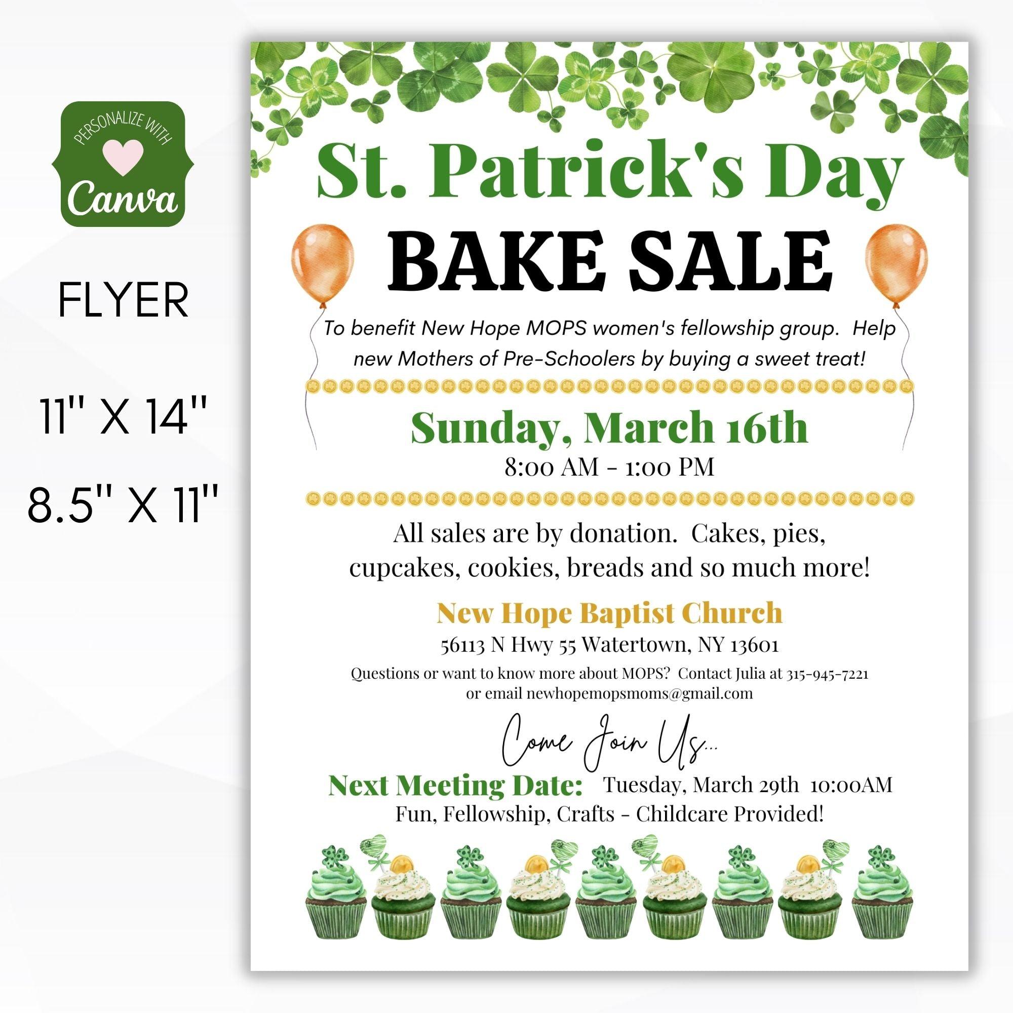 Fall Bake Sale Flyer Template Bake Sale Offer With Cute Illustration