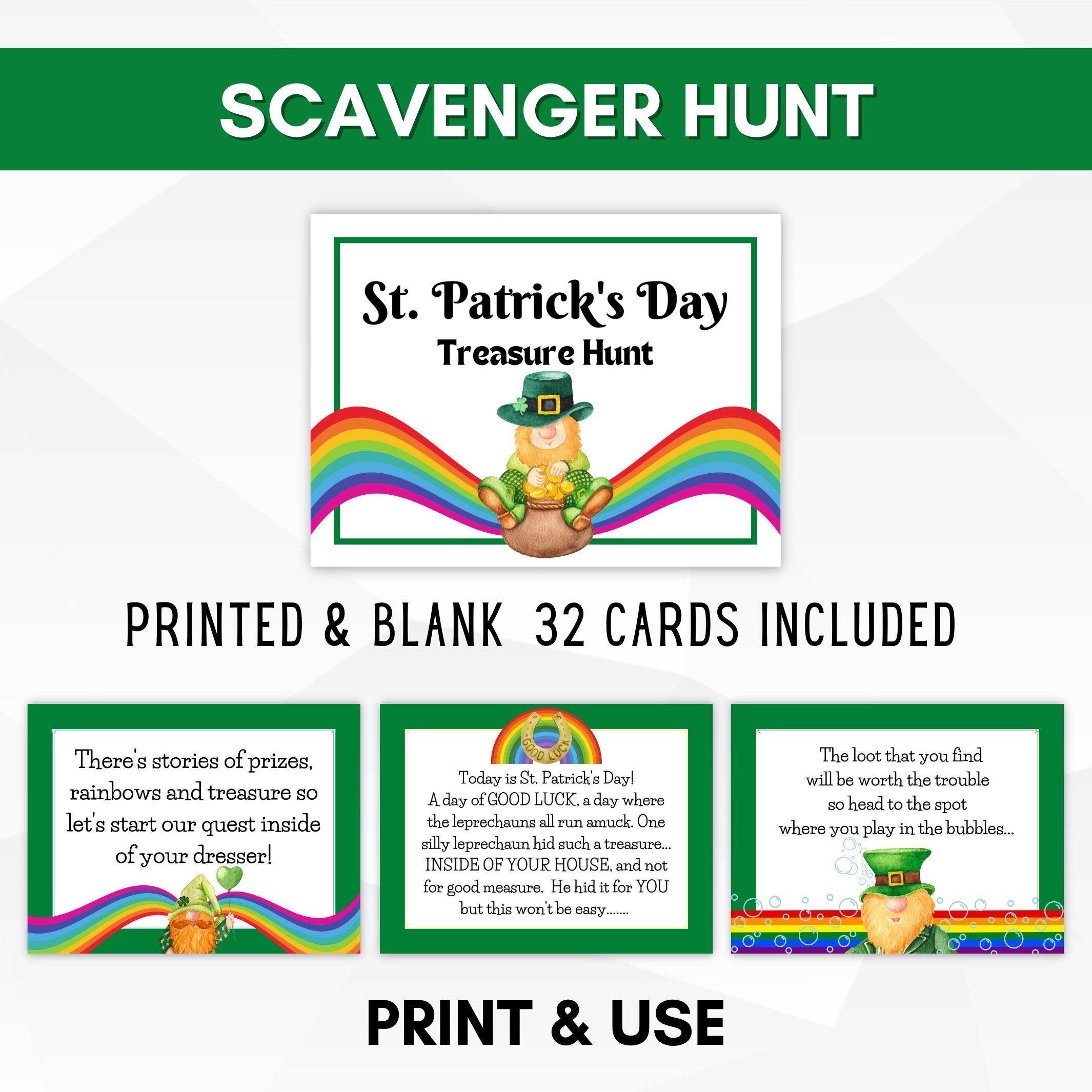 St Patricks Day Lucky Scavenger Hunt Set – Simple Desert Designs