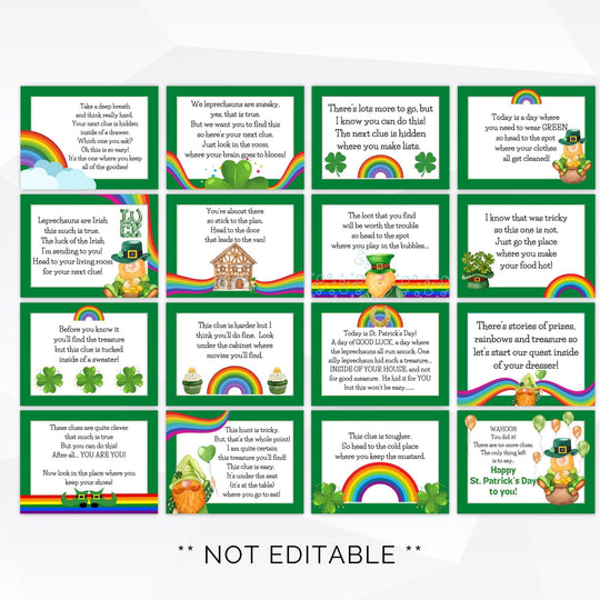 St Patricks Day Lucky Scavenger Hunt Set – Simple Desert Designs