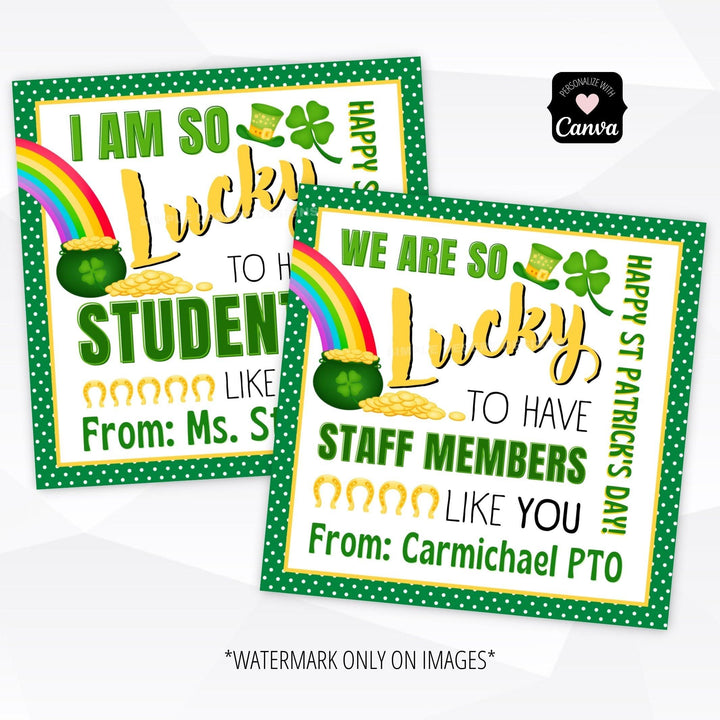 St Patricks Staff Appreciation Tags – Simple Desert Designs