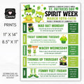 St Patrick’s Day Spirit Week Flyer – Editable Canva Template | Simple ...