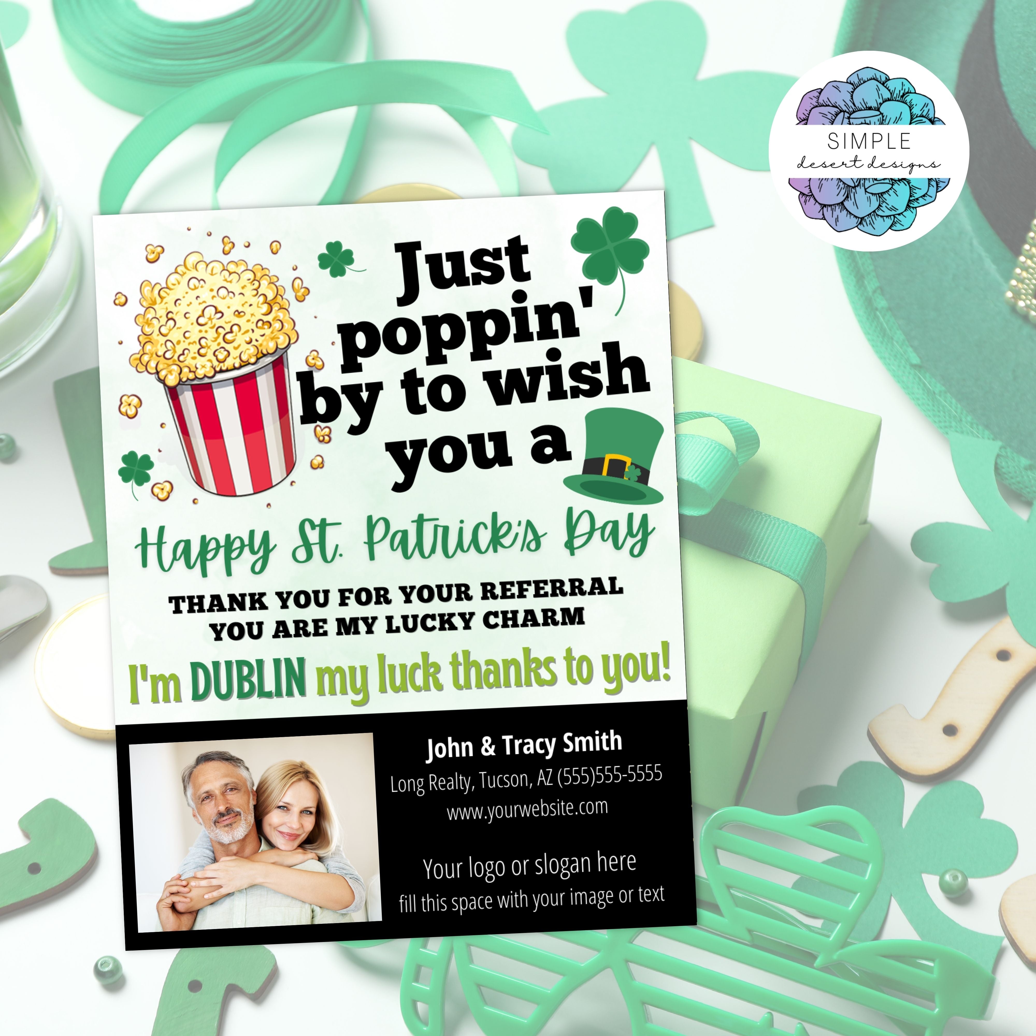 St Patricks Popcorn Pop Bys – Simple Desert Designs