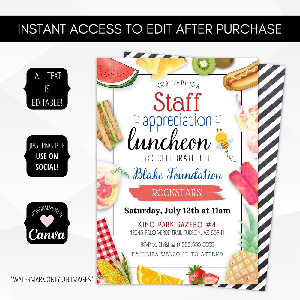 Staff Appreciation BBQ Invitation | Simple Desert Designs