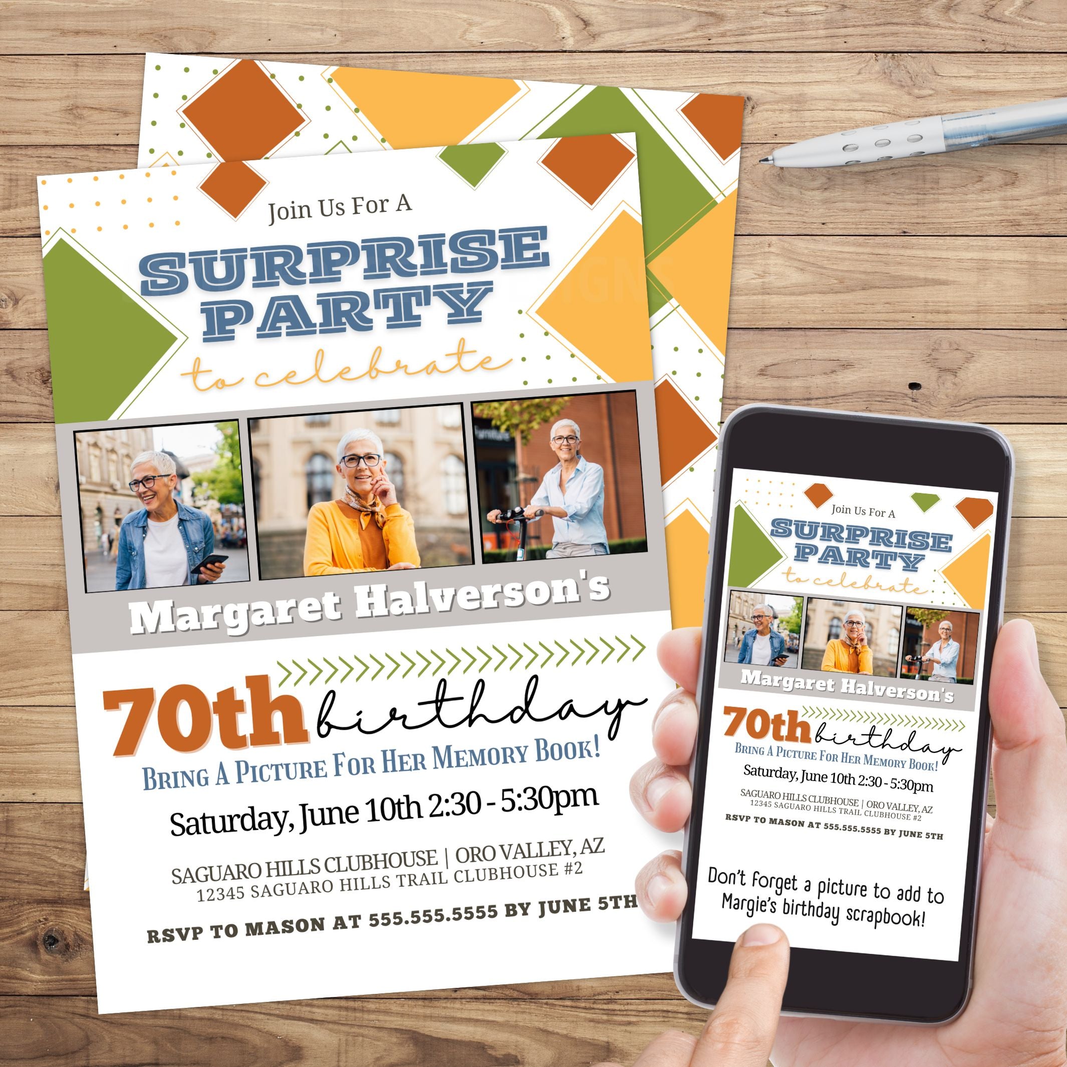 Surprise 70th Birthday Party Invitation Wording Free Printable