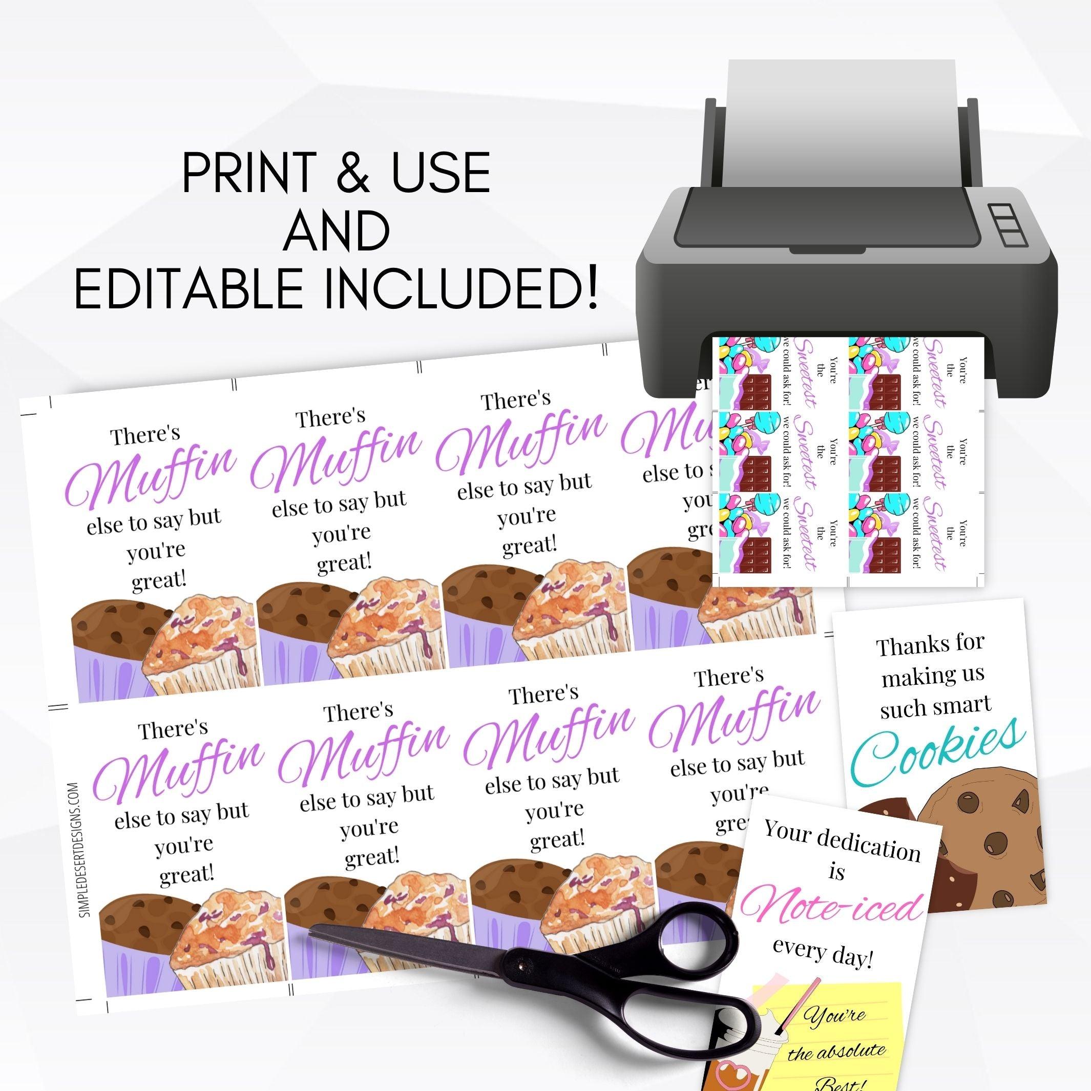 Editable Teacher Appreciation Tags - Simple Desert Designs