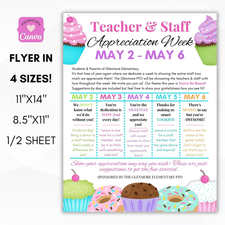 Sweet Teacher Appreciation Week Sign Set – Simple Desert Designs