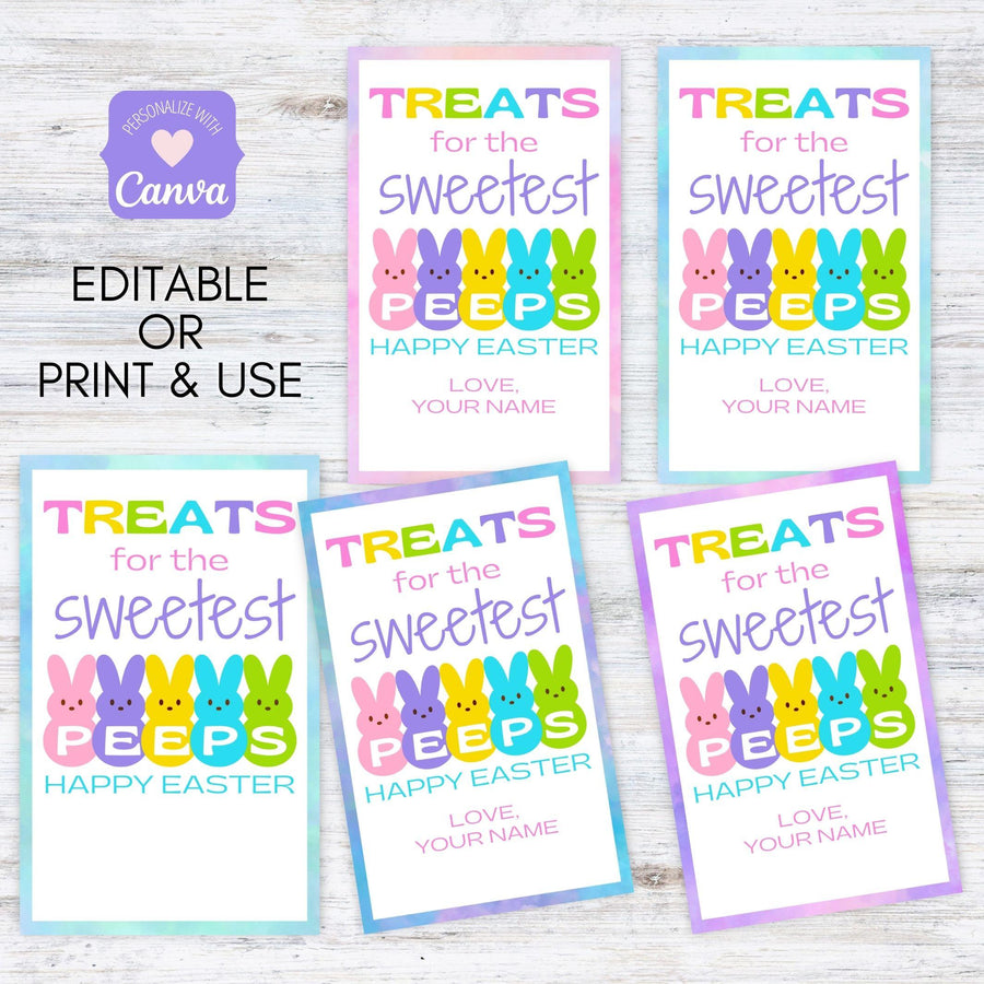 Sweetest Peeps Easter Favor Treat Tags – Simple Desert Designs