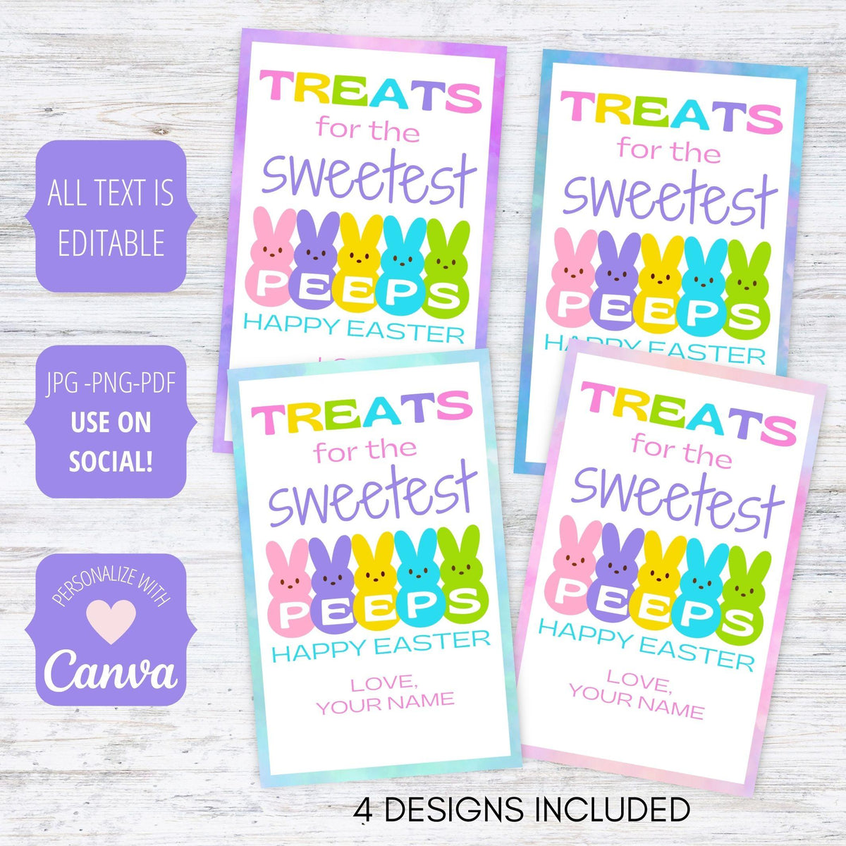 Easter Favor Tag Template for Teachers & PTO - Simple Desert Designs