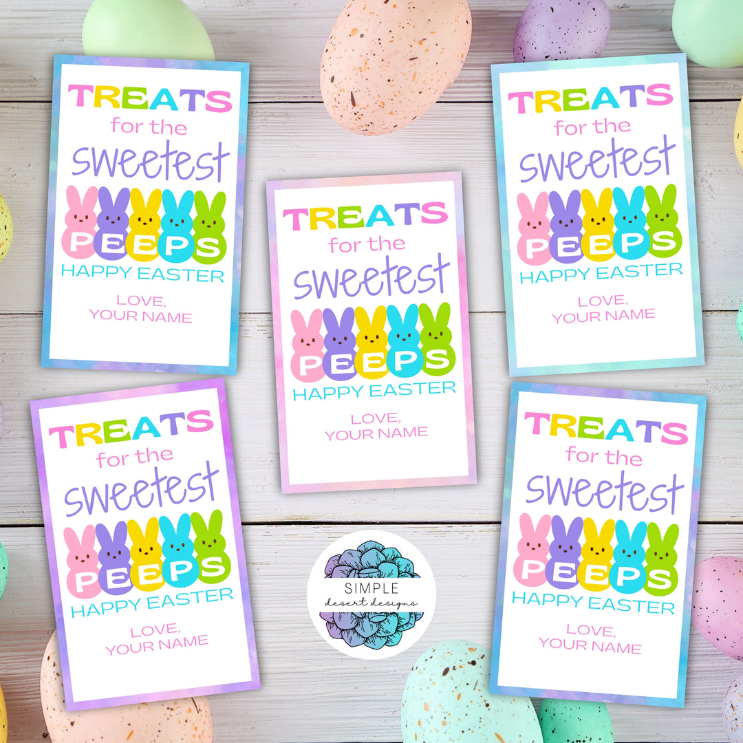 Sweetest Peeps Easter Favor Treat Tags – Simple Desert Designs