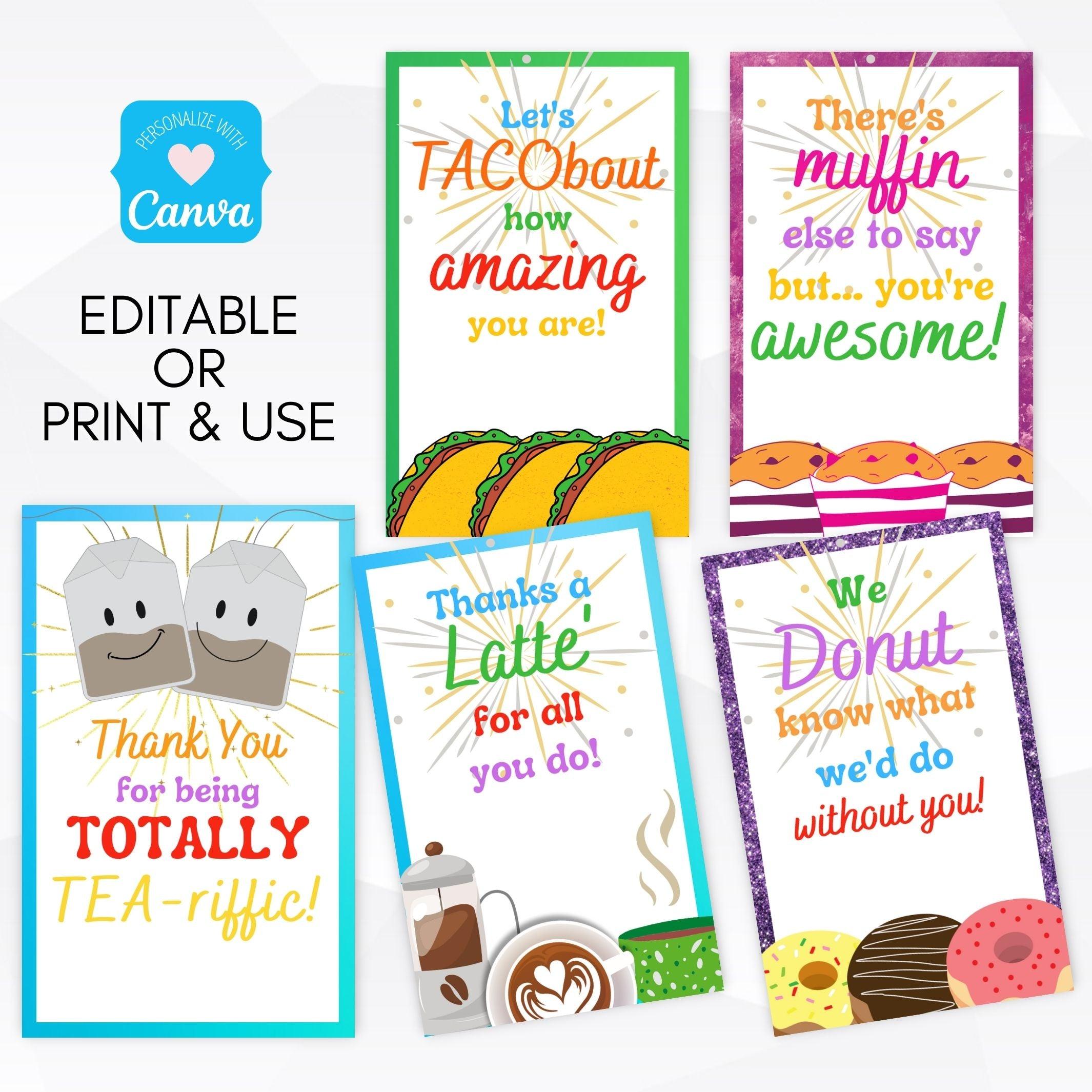 Tea-Riffic Teacher Appreciation Week Tags – Simple Desert Designs