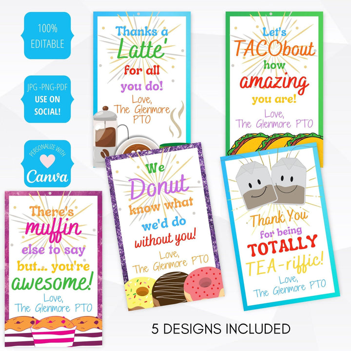 Tea-Riffic Teacher Appreciation Week Tags – Simple Desert Designs