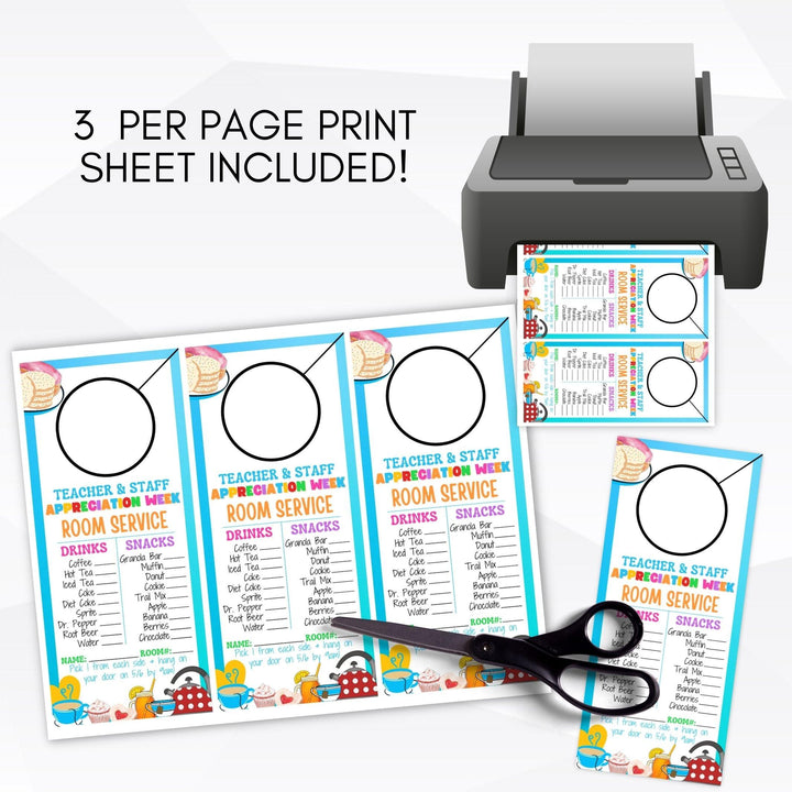 Teacher Appreciation Week Room Service VIP Door Hanger | Simple Desert ...