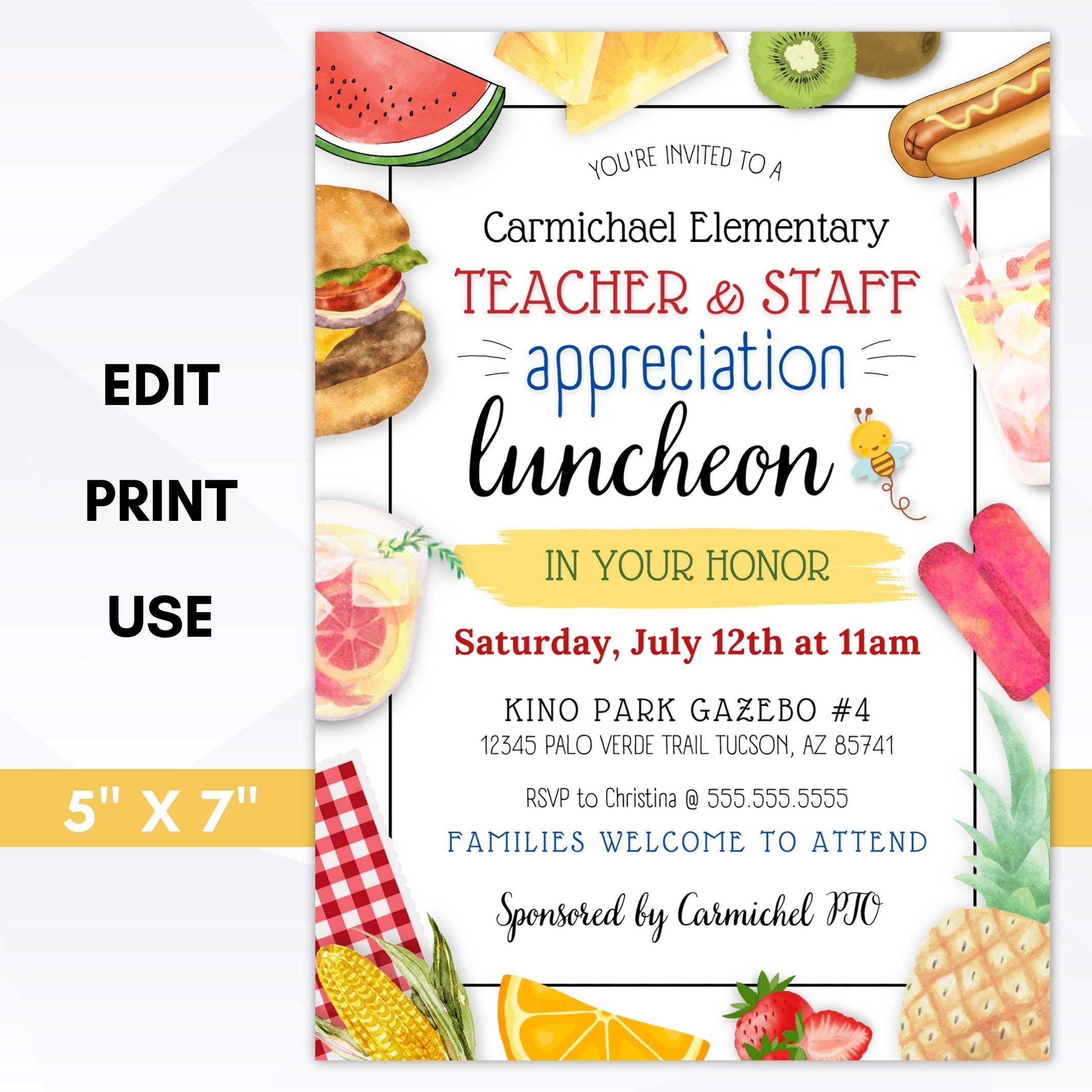 Teacher Appreciation Luncheon Flyer Teacher Appreciation Dinner During