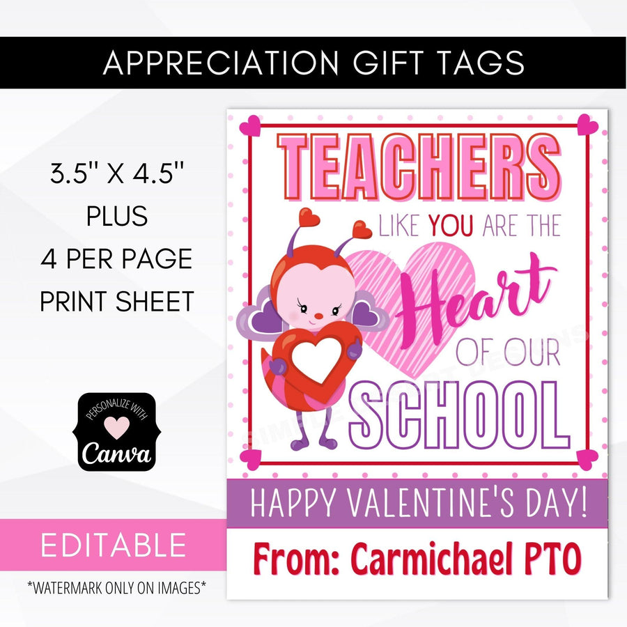 Teacher Appreciation Valentines – Simple Desert Designs
