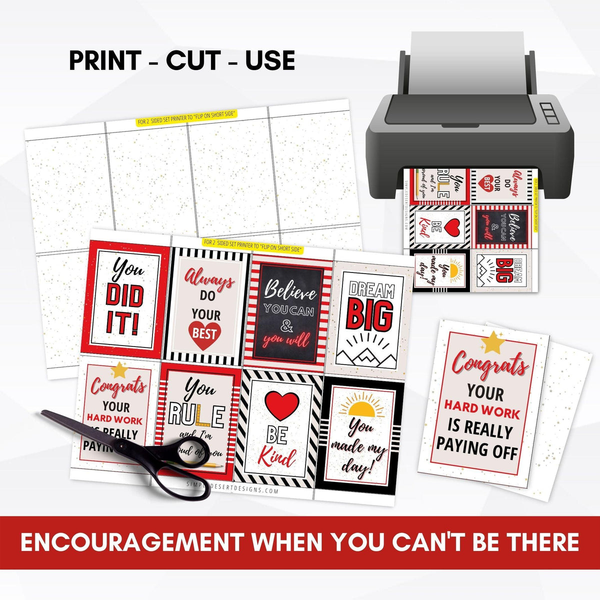 Printable Encouragement Cards for Teachers - Simple Desert Designs