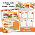 Thanksgiving Gratitude Grams Fundraiser Flyer Set | Simple Desert Designs